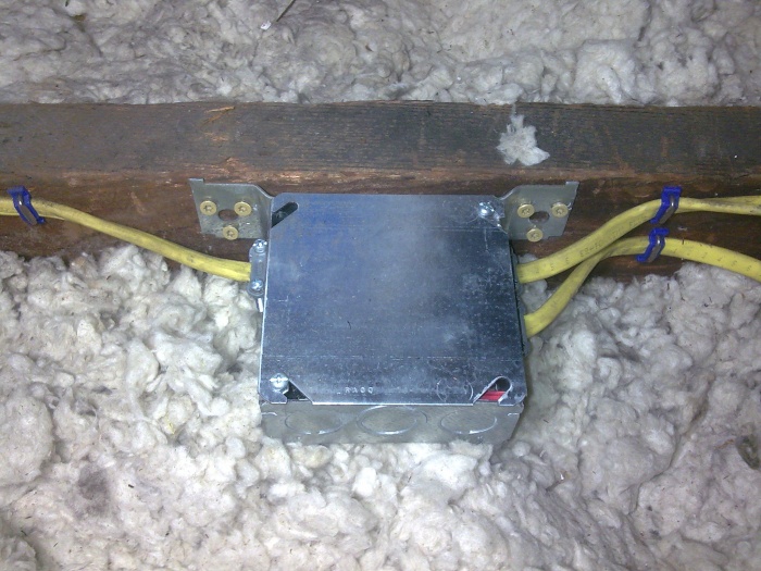 Electrical Junction Box in Attic | Green Attic Insulation